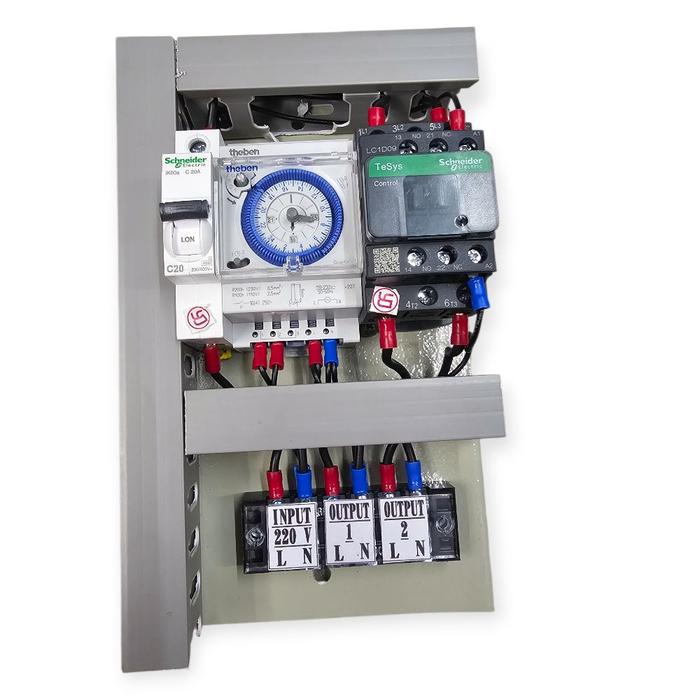 Jual panel timer theben sul181d+ mcb 1pole + kontaktor 220v 25A Panel ...