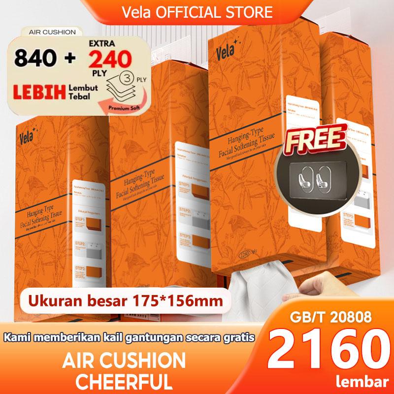 【2 pack 1 hook】Vela Tisu Gantung tebal 175*156mm 3 PLY 2160Sheets untuk ...
