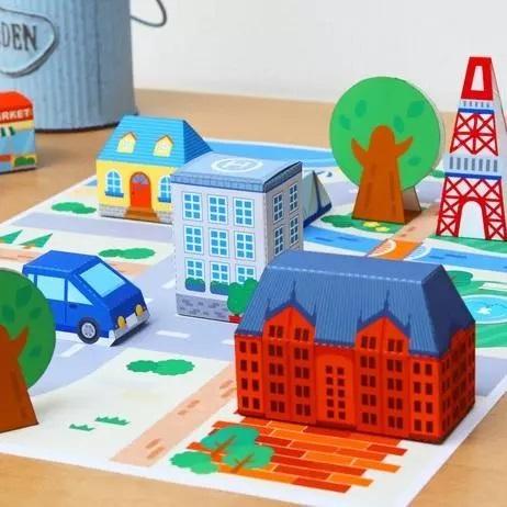 Papercraft Diorama Mini Kota Miniatur Kertas - Shop | Tokopedia