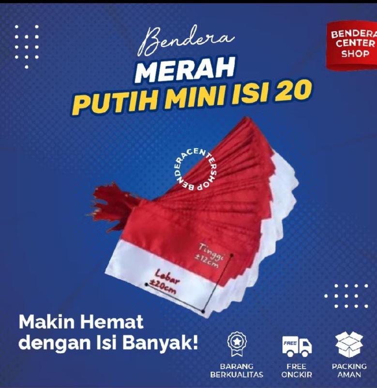 Bendera Merah Putih Mini Aksesoris Hiasan Pesta Festival Karnaval ...