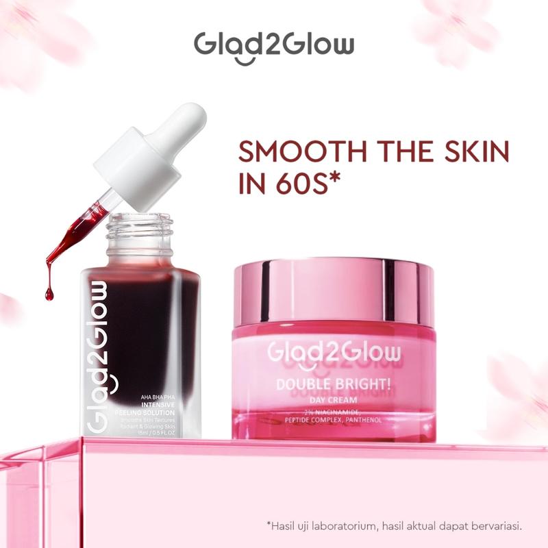 G2G Glad2glow Paket Peeling 2in1 Serum dan Moisturizer - Facial Wajah ...