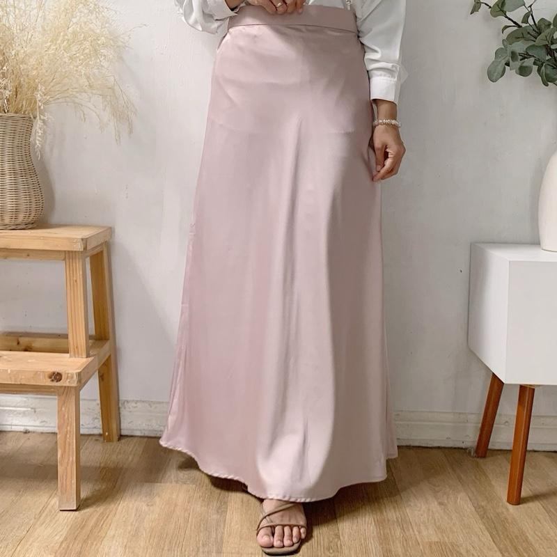 FLOWY SKIRT / rok satin by maysaa - Shop | Tokopedia