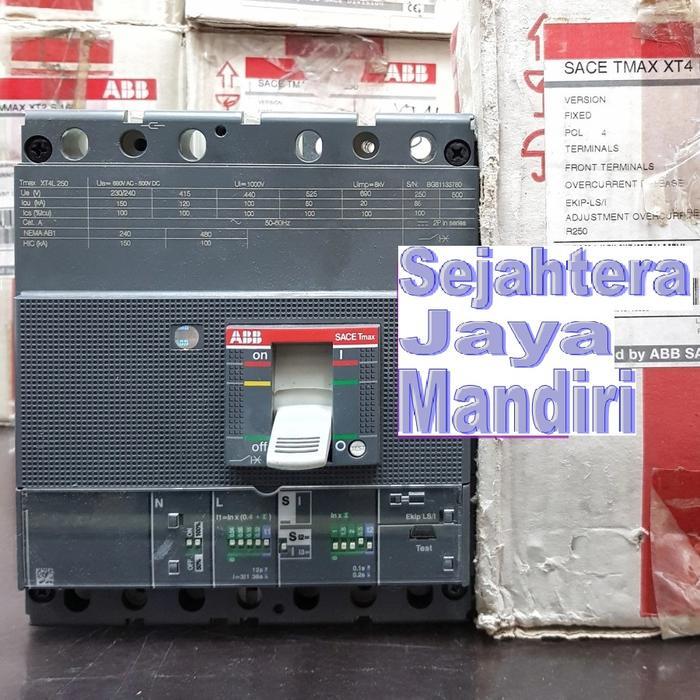Jual MCCB ABB XT4L 4POLE 250A 120KA BREAKER ABB XT4L 4P 250A 120KA ...
