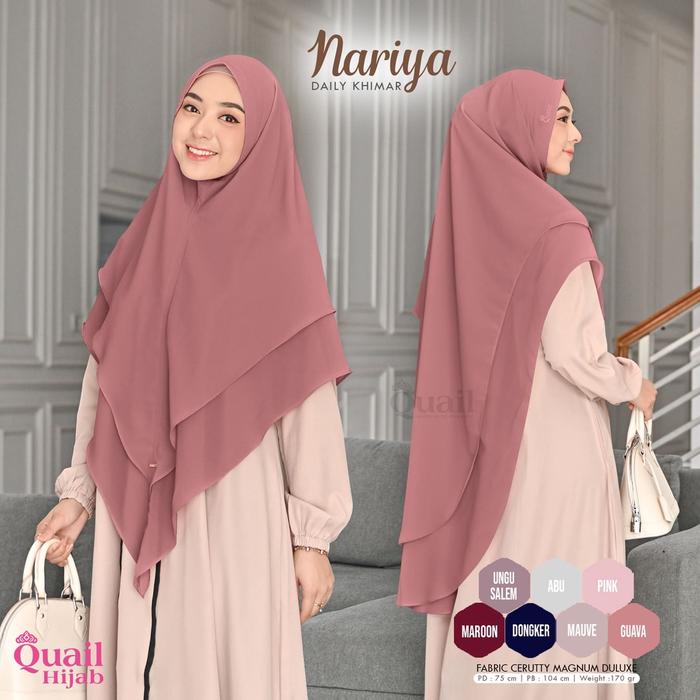 Jual Quail Hijab - Nariya Khimar 2 Layer Ori Quail Ceruty Premium ...