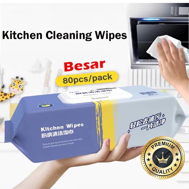 【Ready Stock 4BAG】80pcs*4BAG Kitchen Cleaning Wipes Strong ...