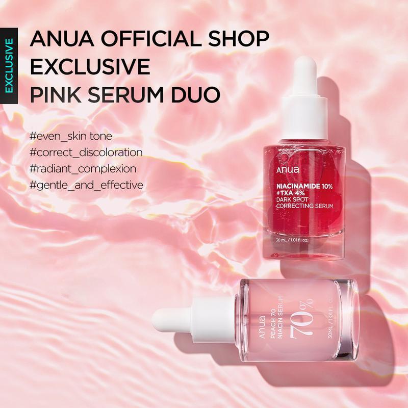 Anua Pink Serum Duo (Peach Niacin Serum + TXA Dark Spot Correcting ...