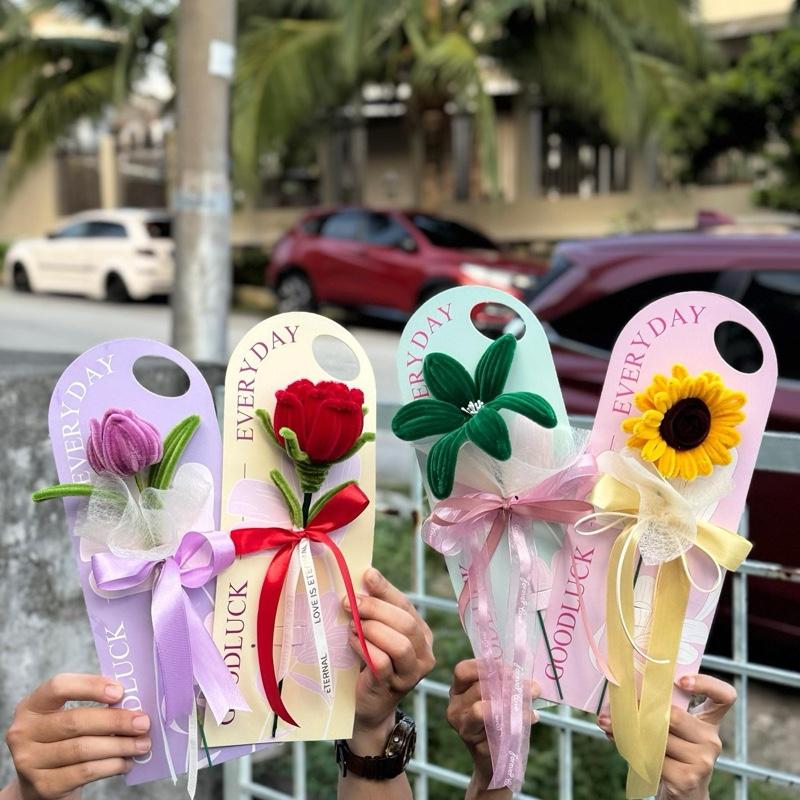 Chenille Flower With Holder card - TikTok Shop Malaysia