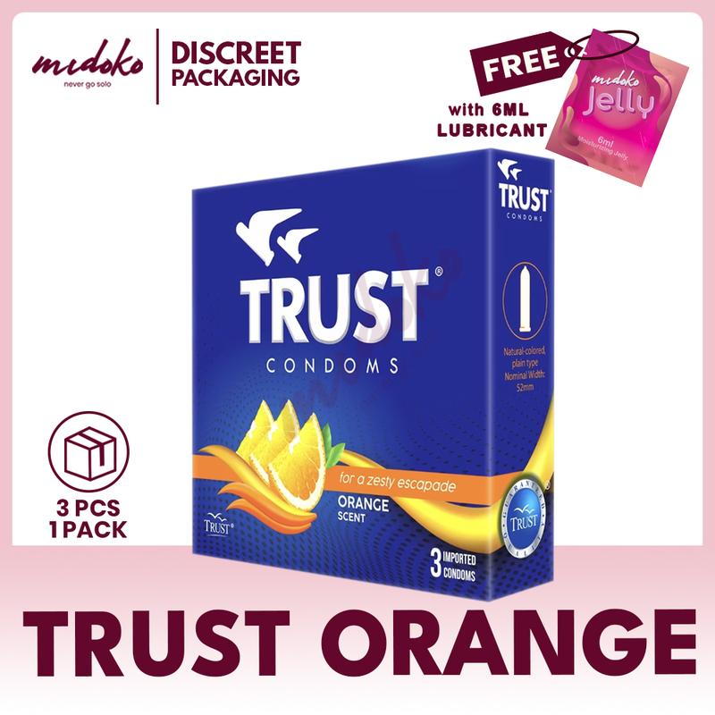 Midoko TRUST Classic Condom Orange Scent 1 PACK OF 3'S - TikTok Shop ...