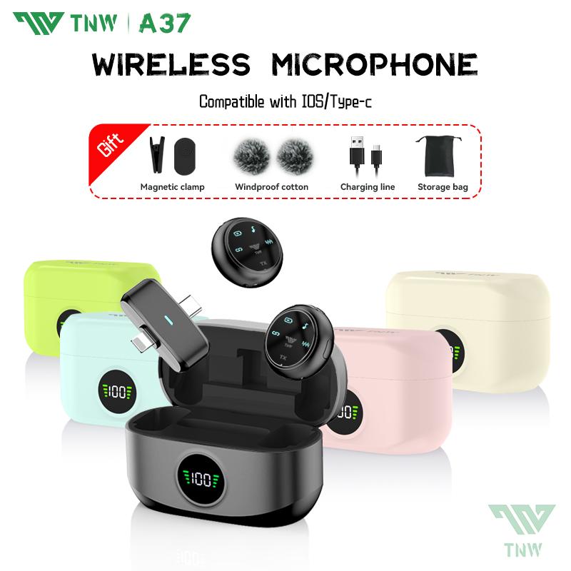 TNW A37 Dual Wireless Lavalier Microphone Noise Reduction Magnetic ...