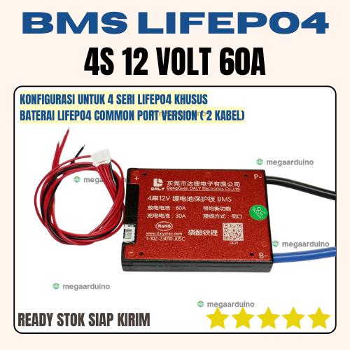 BMS LifePO4 4S 12 volt 60A LifePo4 Battery 12v BMS 4 string 4 cell ...