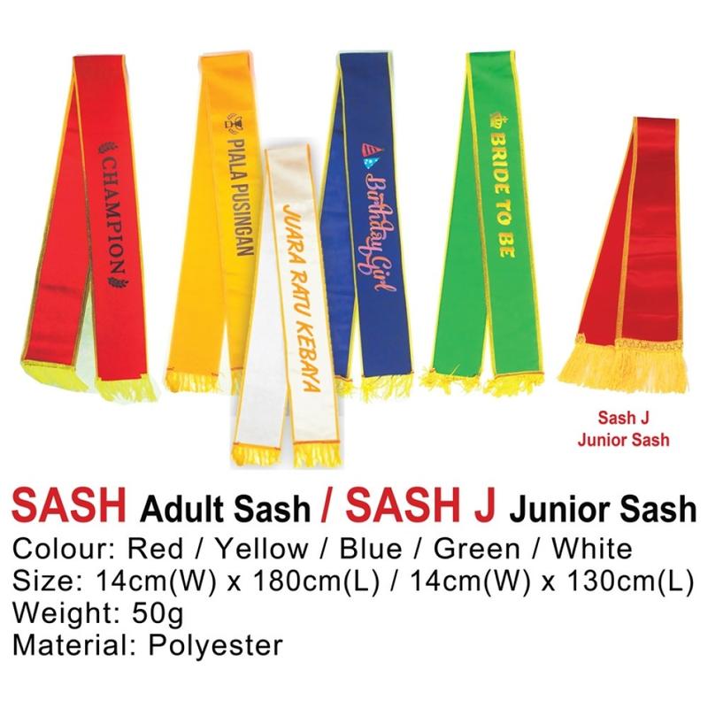 PERSONALIZED SASH | SELEMPANG | SELEMPANG CUSTOM DESIGN / WORDING ...