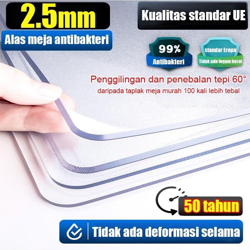 berkualitas tebal 2.5mm Taplak Meja Transparan Bahan Mika Plastik ...