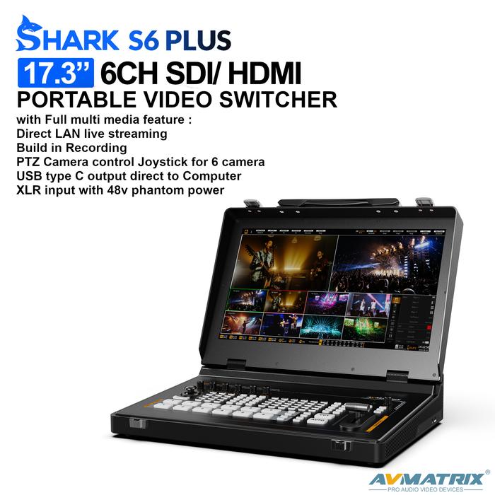 Jual Video Mixer AVMATRIX Shark S6 Plus - Portable with 17" Monitor ...