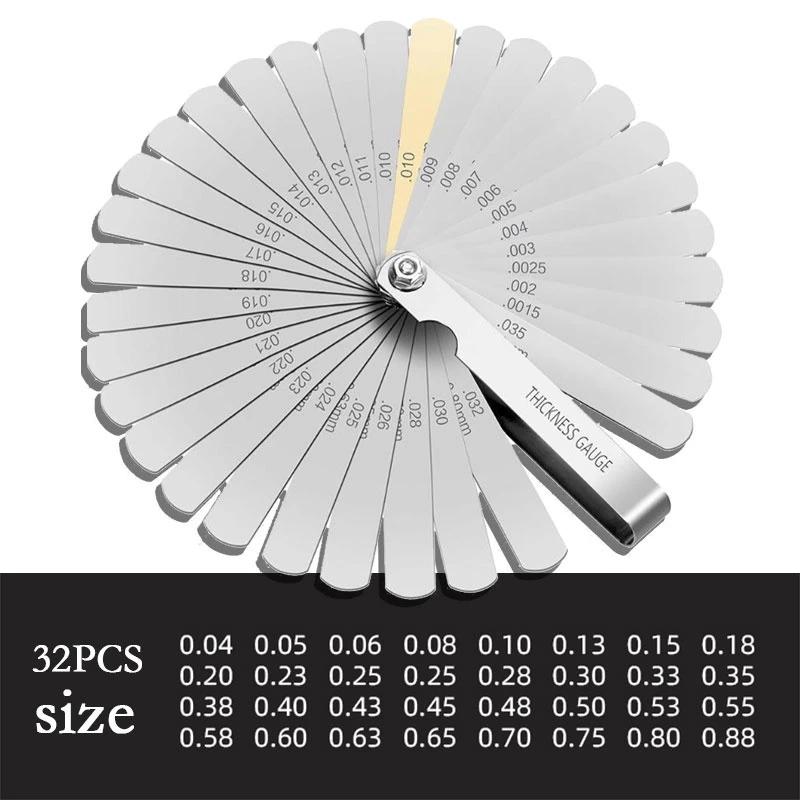 【COD】Feeler Gauge 32 Blades Combination Metric Imperial Gapped - Shop ...