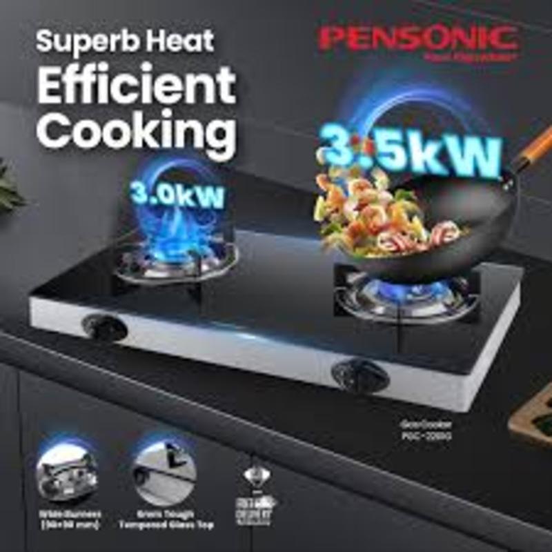 Pensonic Glass Gas Cooker | Dapur Masak Kaca | PGC-2201G - TikTok Shop ...