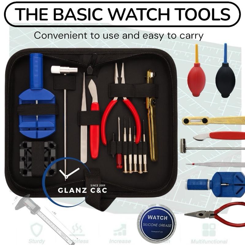 Basic 16 pieces 17 Pcs Watch Repair Kits Watch Case Opener Spring ...