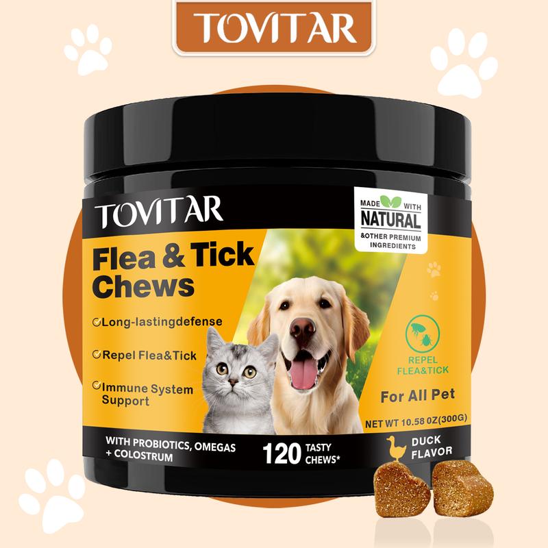 Tovitar universal flea tick chewing tablets for cats and dogs can ...