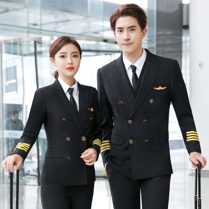 [Literary town] Airline Captain Stewardess Uniform Suit Air China ...