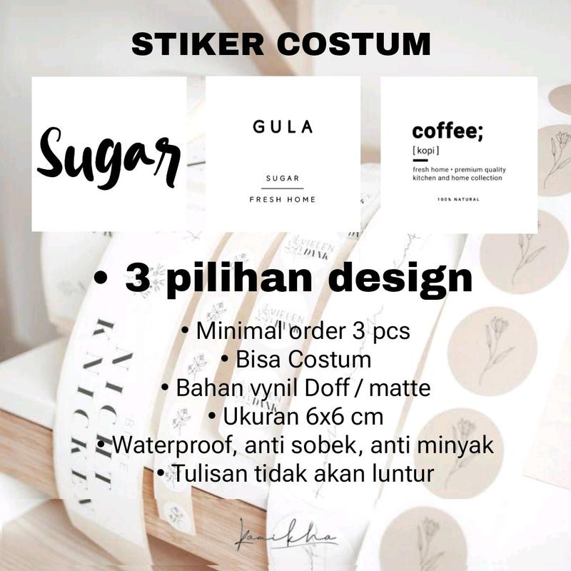 STIKER bumbu dapur pantry label anti air waterproof stiker VYNIL - Shop ...