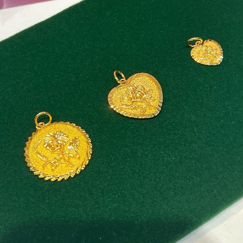 Pendant Bunga Raya Various Design Gold Plated Daily Wear Quality ...