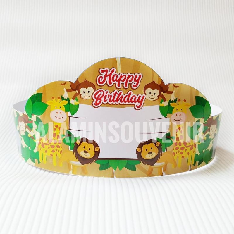 Topi Ultah The Jungle / Topi Birthday Animal / Topi Ulang Tahun - Shop ...