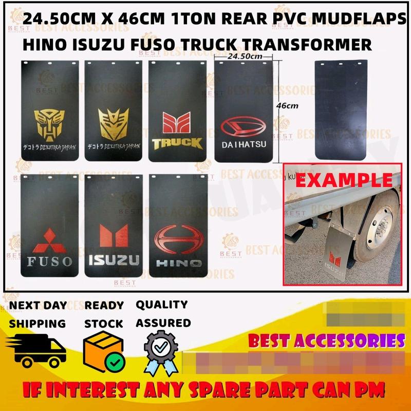 24.50CM X 46CM 1TON REAR PVC MUDFLAPS HINO ISUZU FUSO TRUCK - TikTok ...