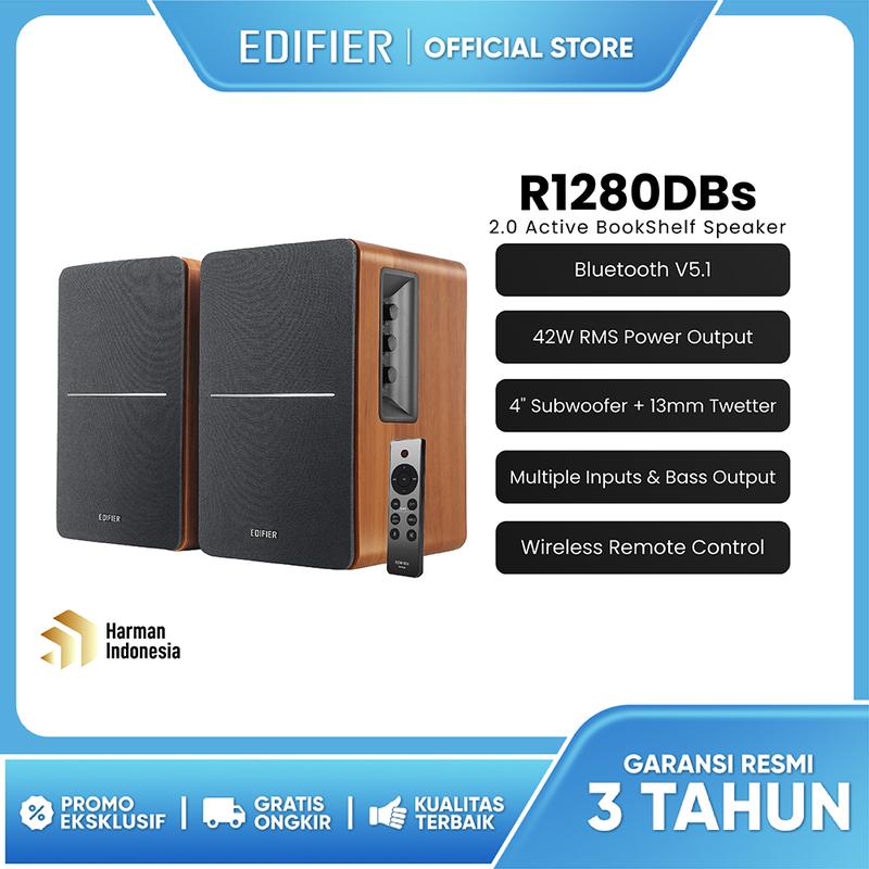 EDIFIER R1280DBs 2.0 Active Bookshelf Speaker - Shop | Tokopedia