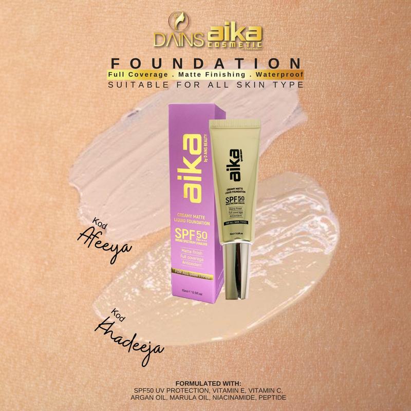 AIKA FOUNDATION SPF50 Matte - TikTok Shop Malaysia