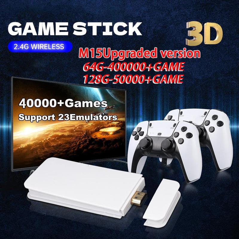 M15 Video Game Console 4K TV Game Stick 64G Built-in40000 Games ...
