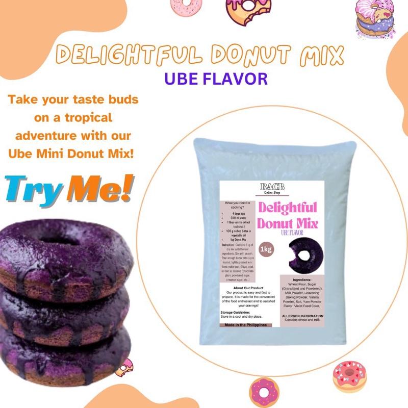 Premium DELIGHTFUL Donut Mix UBE FLAVOR 1KG - TikTok Shop Philippines