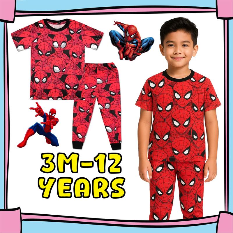 (3M-12Y) FMGL NEW Red SPIDER HEADS Cotton Kids Pajamas - Pyjamas ...