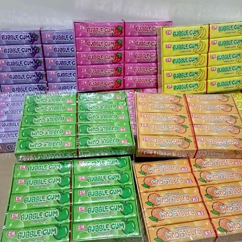 20pcs permen bubblegum/permen karet buah-buahan rasa apel - Shop ...
