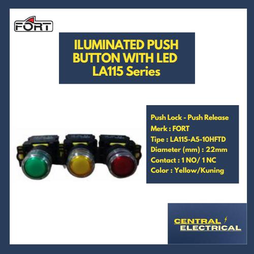 Jual FORT Iluminated Push Button Lock/Release (LA115 Series) 3 warna ...