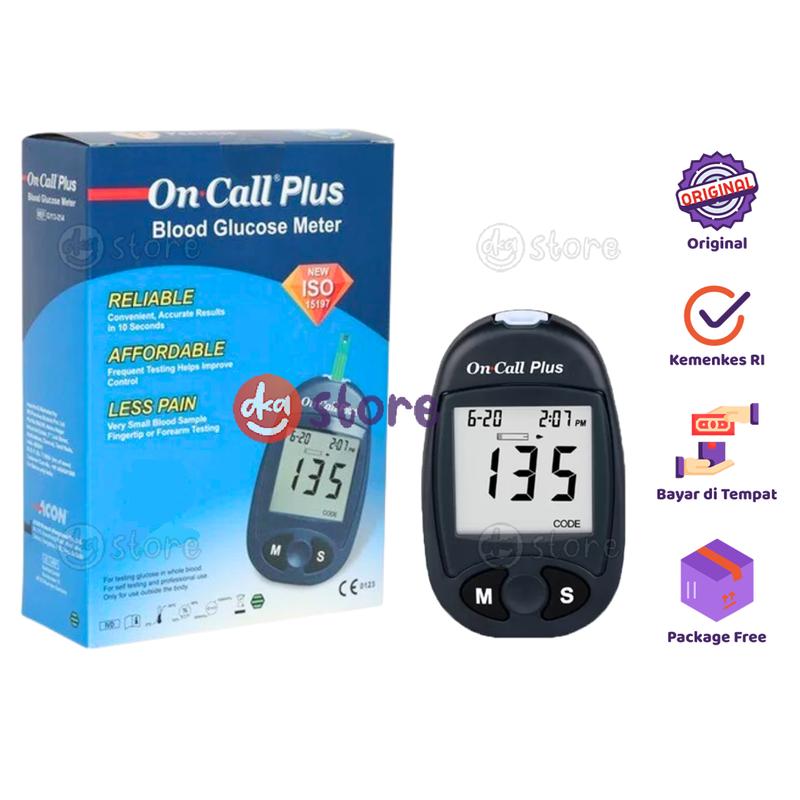 Paket Alat Cek Gula Darah On Call Plus / Glucometer Tes Diabet - Shop ...