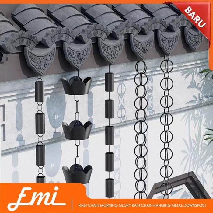 Jual Metal Rain Chain Durable Garden Decor Traditional Rain Chains for ...