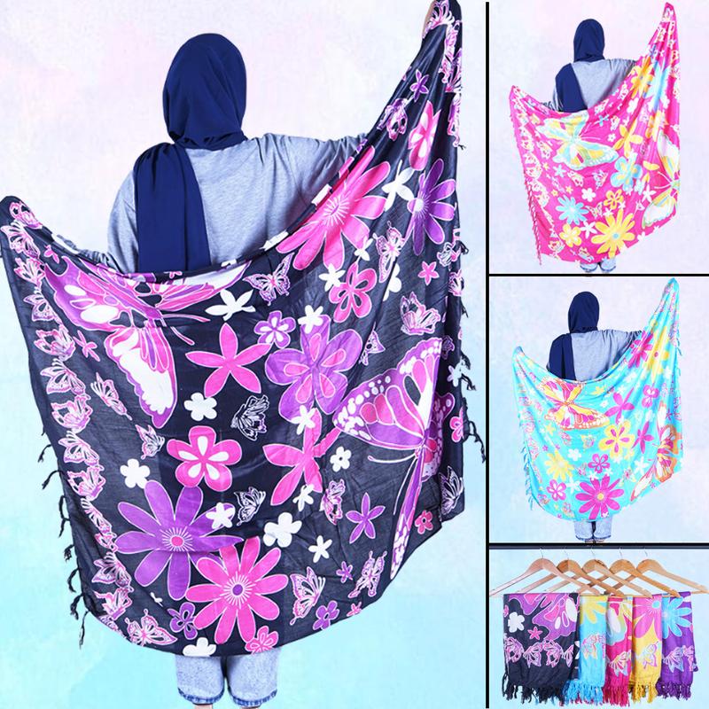 Kain Bali Kain Pantai Bali Motif Kupu Bunga PRint Bahan Rayon Premium ...