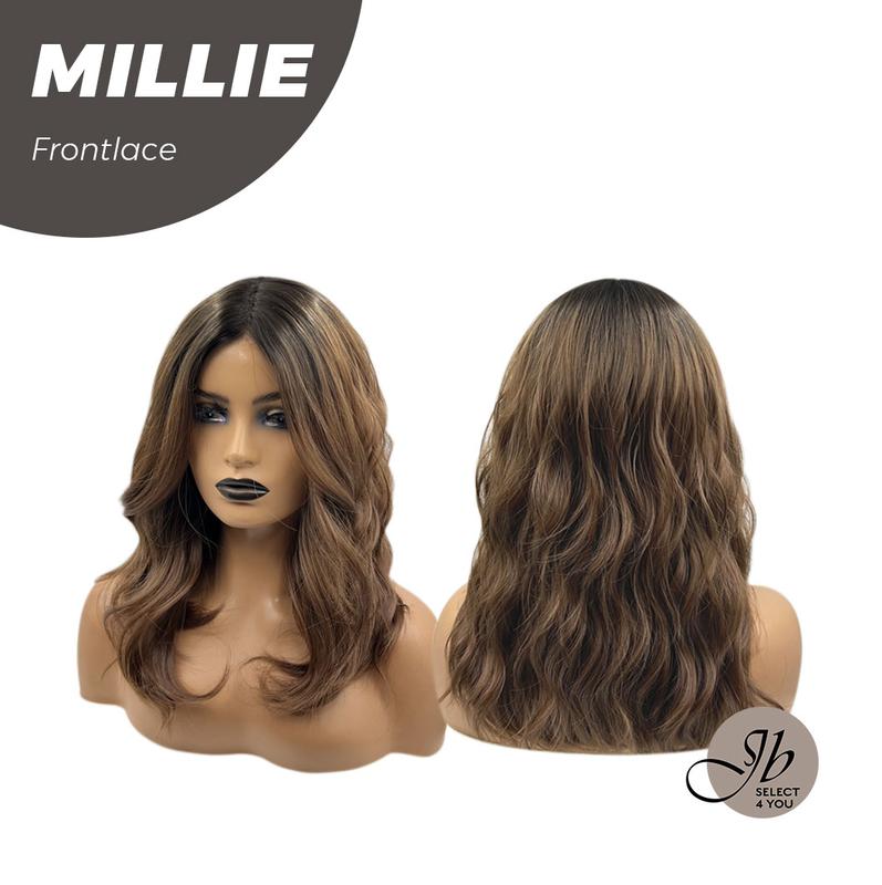 JBSELECT4YOU 17 Inches Wave Mocha With Dark Root Pre-Cut Frontlace ...