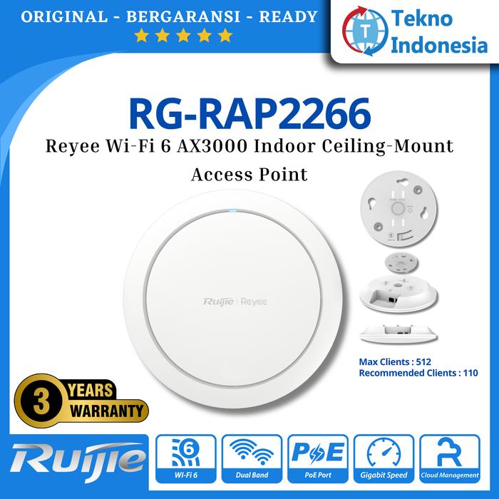 Jual Ruijie Reyee RG-RAP2266 Wifi 6 AX3000 Ceiling Mount Access Point ...