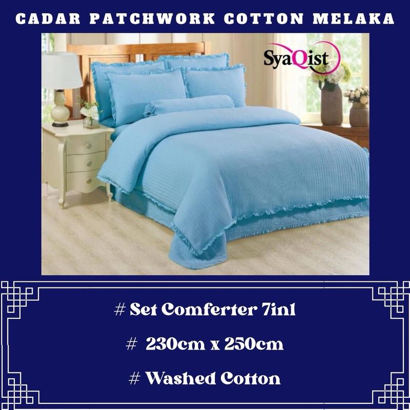 CADAR COTTON SYAQIST PATCHWORK SUPER QUEEN COMFERTER SET 7IN - TikTok ...