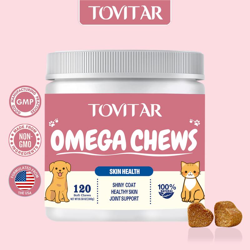 TOVITAR OMEGA bites cats and dogs soft chews a multivitamin healthy ...