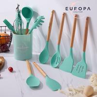 Promo Spatula Set isi 12pcs + Wadah / Kitchen Utensils Sets Silicone ...