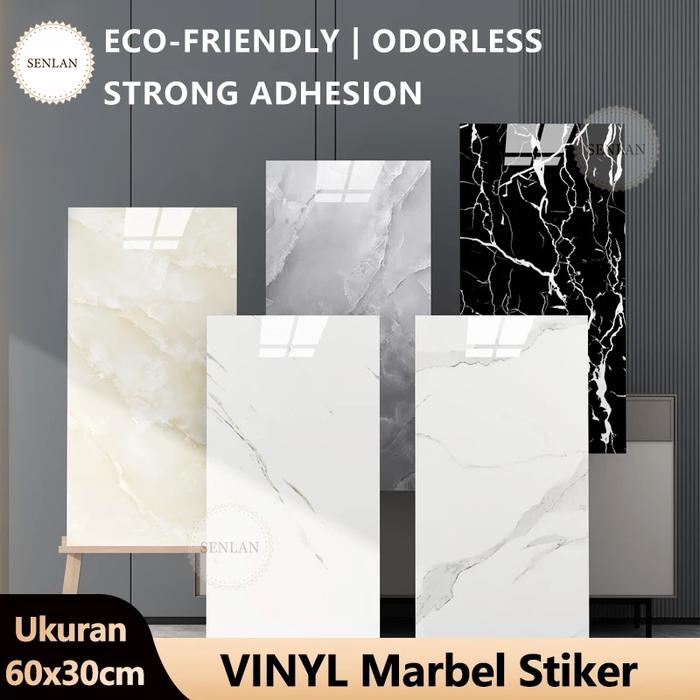 Promo Wallpaper dinding VINYL Marble 30 x 60 cm Lantai Vinyl Marbel ...