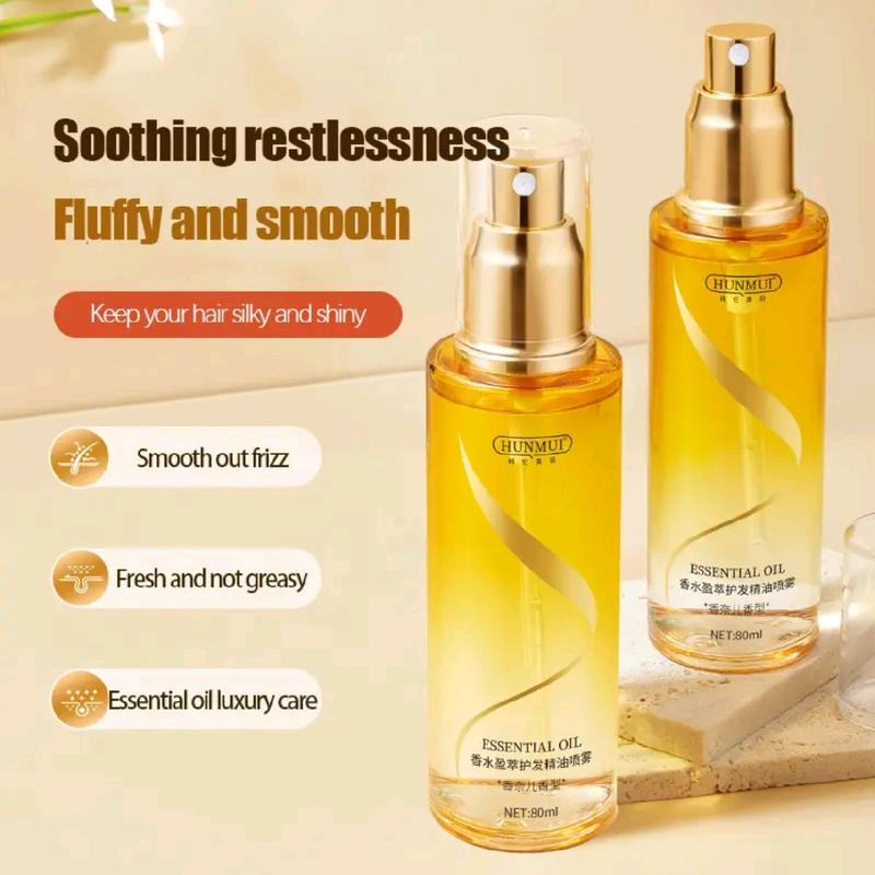 HUNMUI] Perfume Hair Care Essential Oil Spray Repair Dry Frizz - TikTok ...