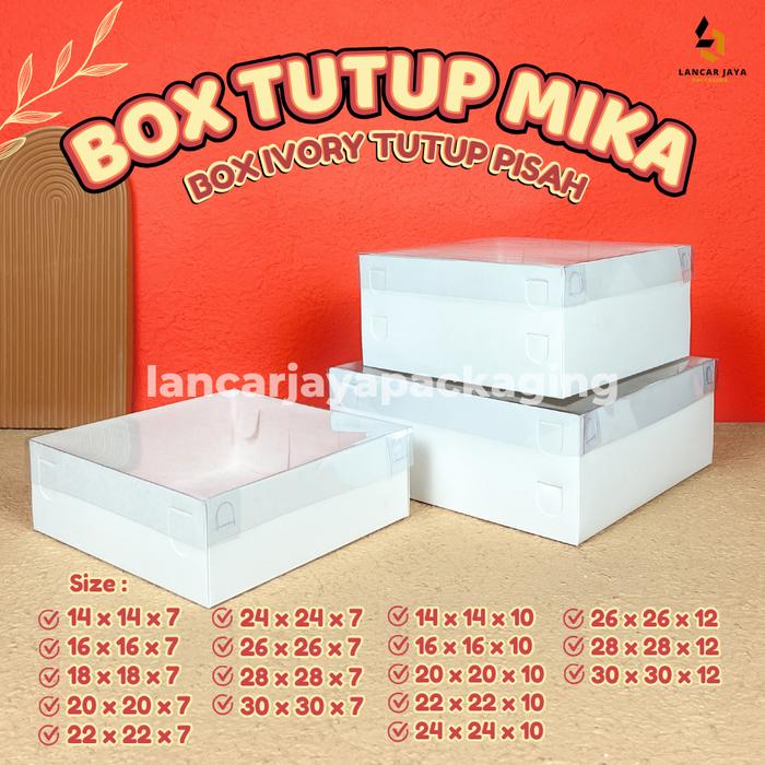 Promo Dus Putih Duplex Tutup Mika Kotak Kue Roti Cake Chiffon Tart ...
