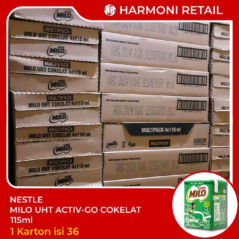 Milo Activ Go UHT Coklat 110ml 1 Dus isi 36 pcs - Shop | Tokopedia