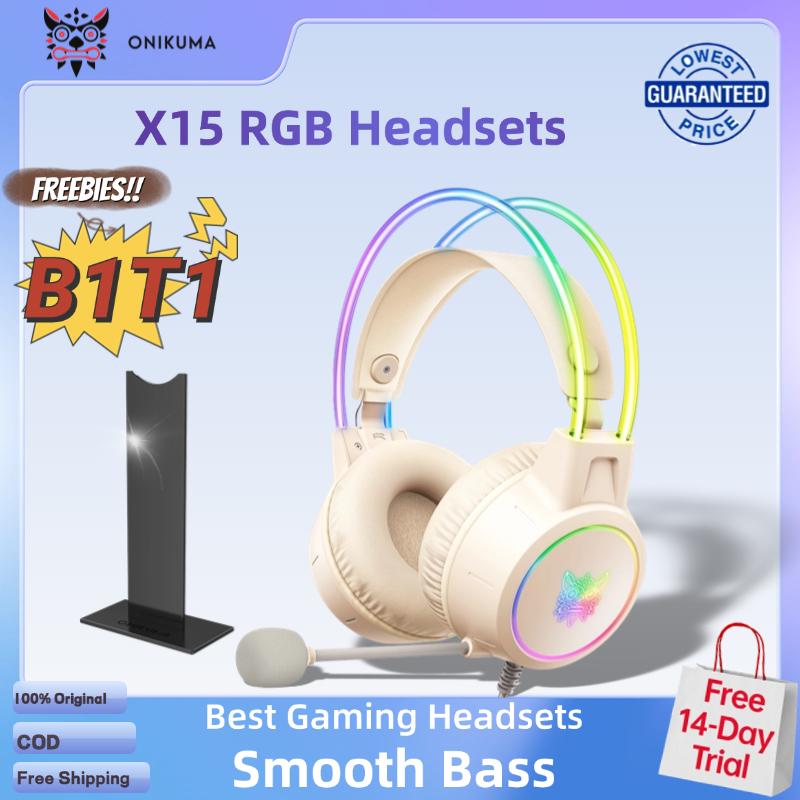 (B1T1 Free Headset Stand ST-1! Limited Offer!) ONIKUMA Beige - TikTok Shop Philippines