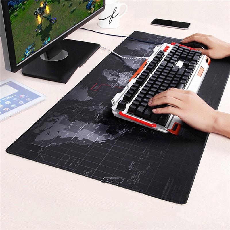 World Map Gaming Mat Non-slip Anti Fray Stitching Beautiful Mouse ...