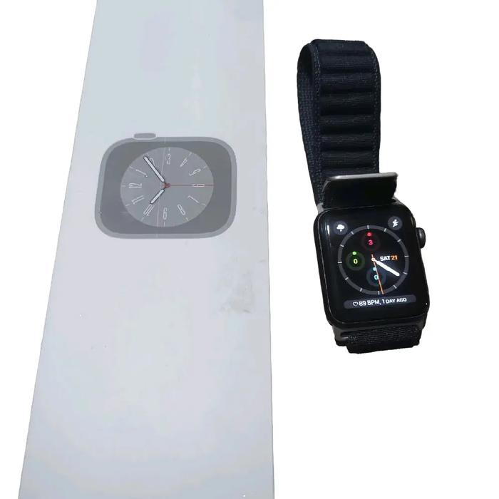 Jual iWatch S3 42 mm Aluminium case Ion X Glass Composite back GPS WR ...