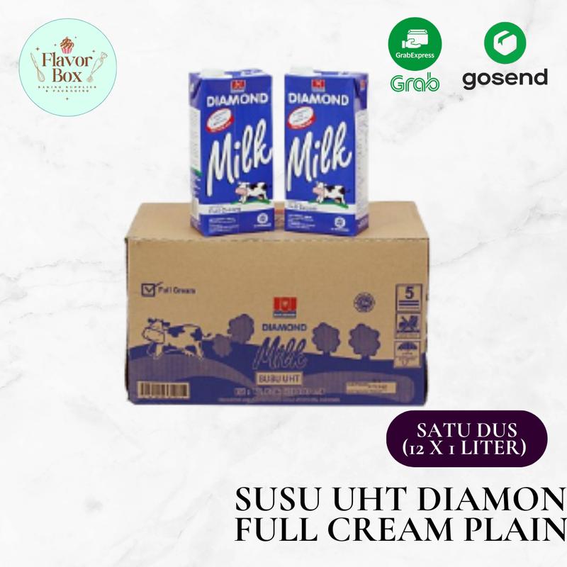 SUSU UHT Diamond Full Cream / SATU DUS 12x1Liter - Shop | Tokopedia
