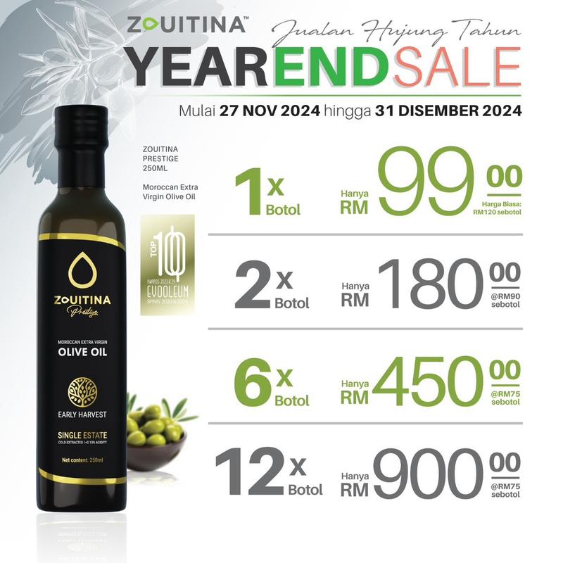 FREEGIFT+PROMO Y.E.S! Zouitina prestige Minyak zaitun asli Morrocco - TikTok Shop Malaysia